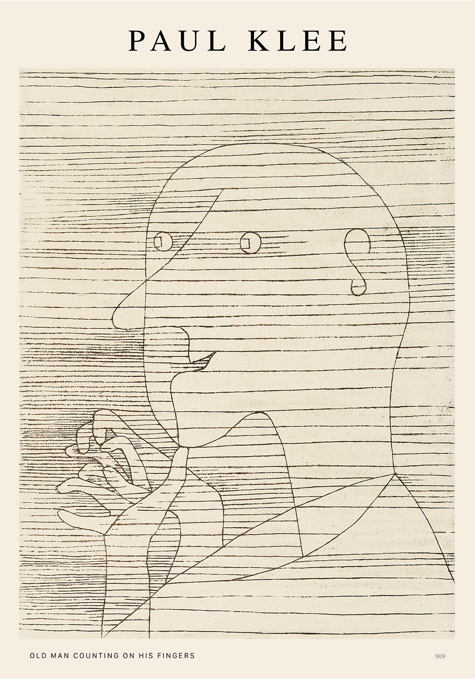 Old Man Counting on His Finger - Illux.se